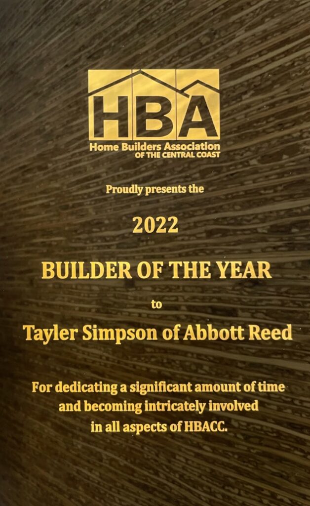 Tayler Simpson Awarded Builder of the Year • Abbott | Reed